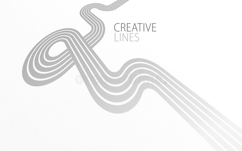 Light Grey Lines in 3D Perspective Vector Abstract Background, Easy and ...