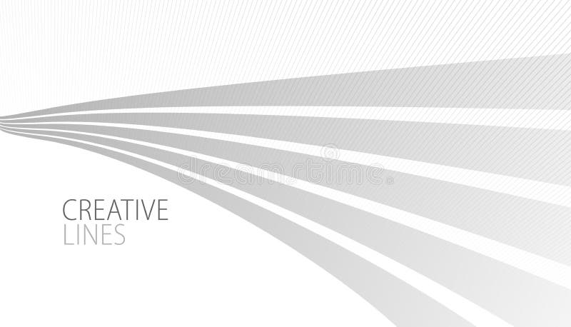 Light Grey Lines in 3D Perspective Vector Abstract Background, Easy and ...