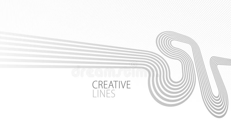 Light Grey Lines in 3D Perspective Vector Abstract Background, Easy and ...