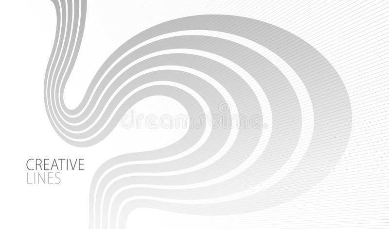 Light Grey Lines in 3D Perspective Vector Abstract Background, Easy and ...