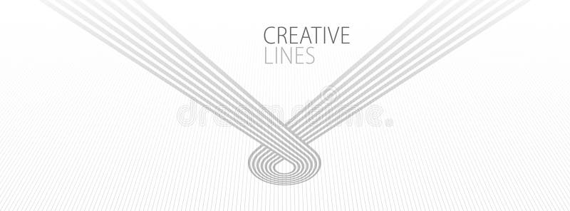 Light Grey Lines in 3D Perspective Vector Abstract Background, Easy and ...