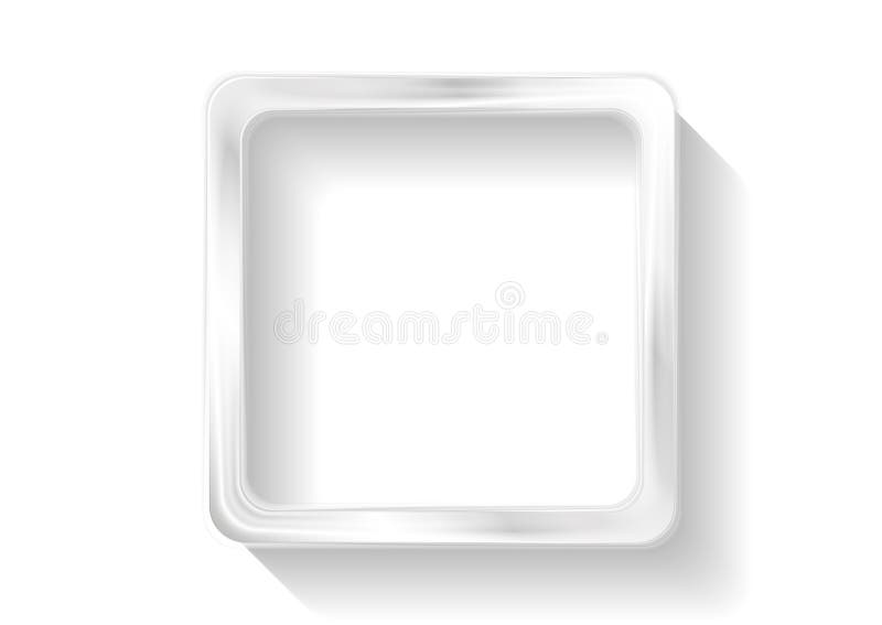Light Grey Metallic Blank Square Frame Abstract Geometric Design Stock ...