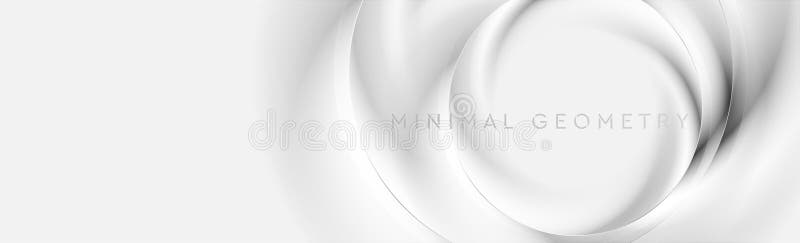 Light Grey Minimal Geometric Background with Glossy Circles Stock ...