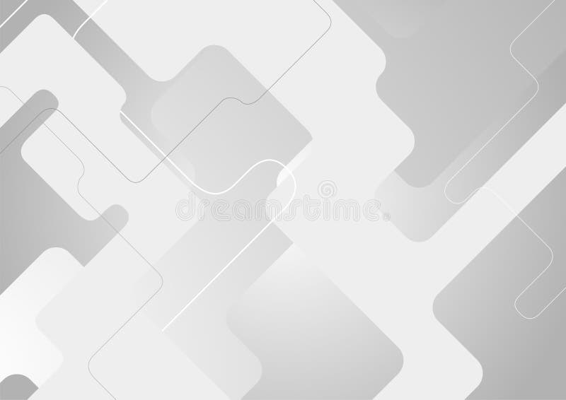 Grey Abstract Technology Minimal Background Stock Vector - Illustration ...