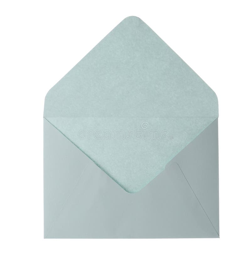 Light Grey Paper Envelope Isolated on White. Mail Service Stock Image ...