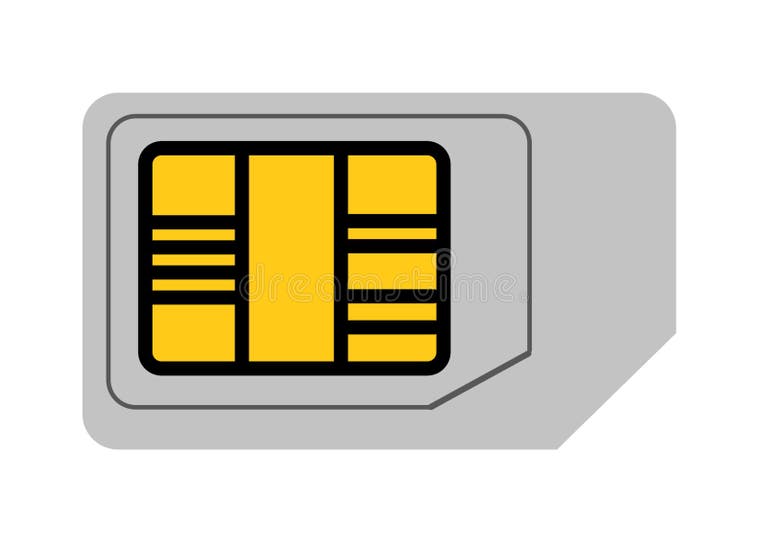 A Light Grey Telecommunication Sim Card Stack in the Standard Mini ...