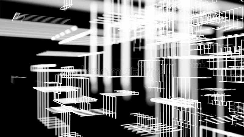 Light Grid Particle stock illustration. Illustration of decryption ...