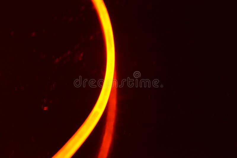 A Light Guide, a Wire with Orange Light, a Light Guide Wire with ...