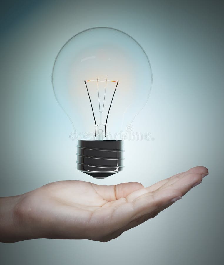 Light with hand stock image. Image of light, power, inspiration - 40630063