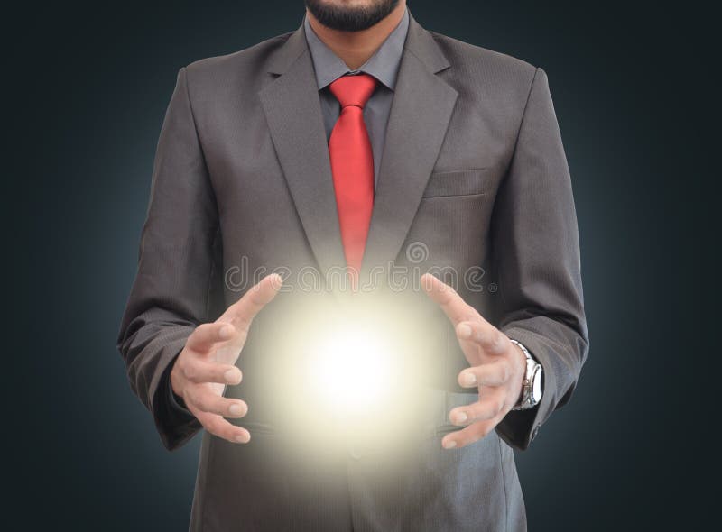 Light in Hands of a Professional Stock Photo - Image of background ...