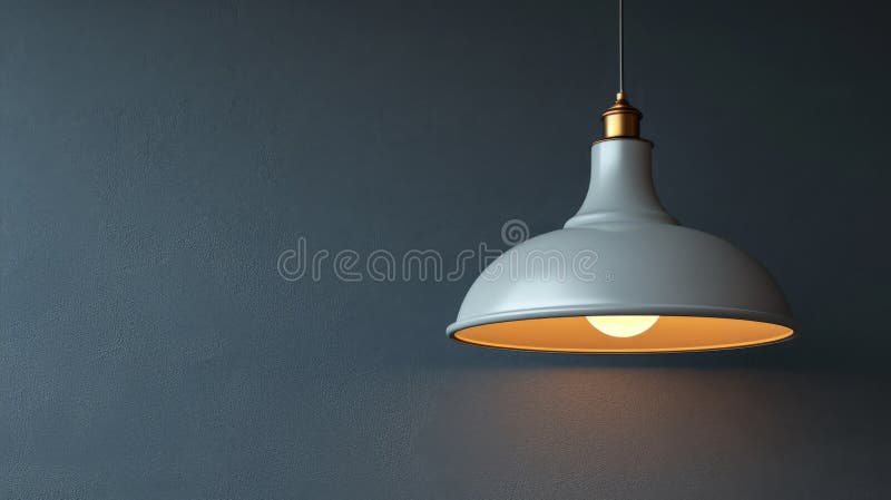 A Light Hanging from a Ceiling in the Shape of an Upside Down Bowl, AI ...