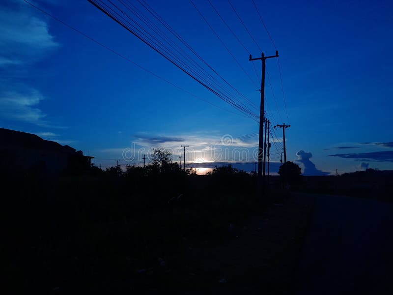 Light that Has One Path Filled with Blue Sky Stock Photo - Image of ...