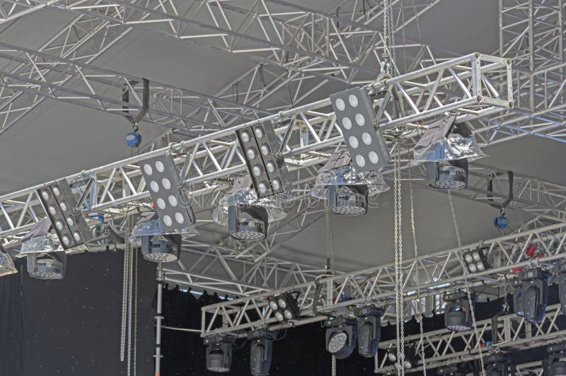 Concert Equipment and Metal Structure Stock Image - Image of ...