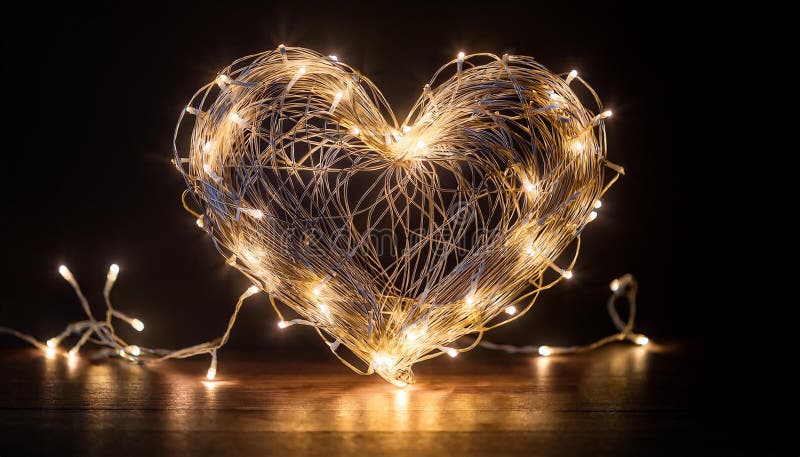 Light heart stock illustration. Illustration of night - 364461877