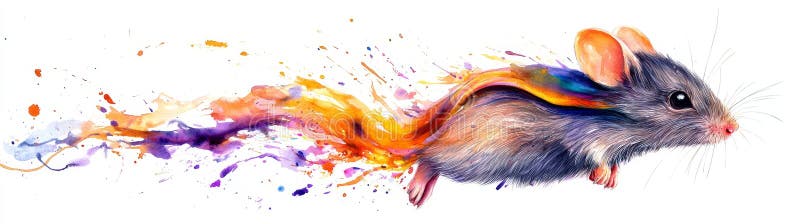 A Light-hearted, Simple Watercolor Drawing of a Small Subject. Stock ...