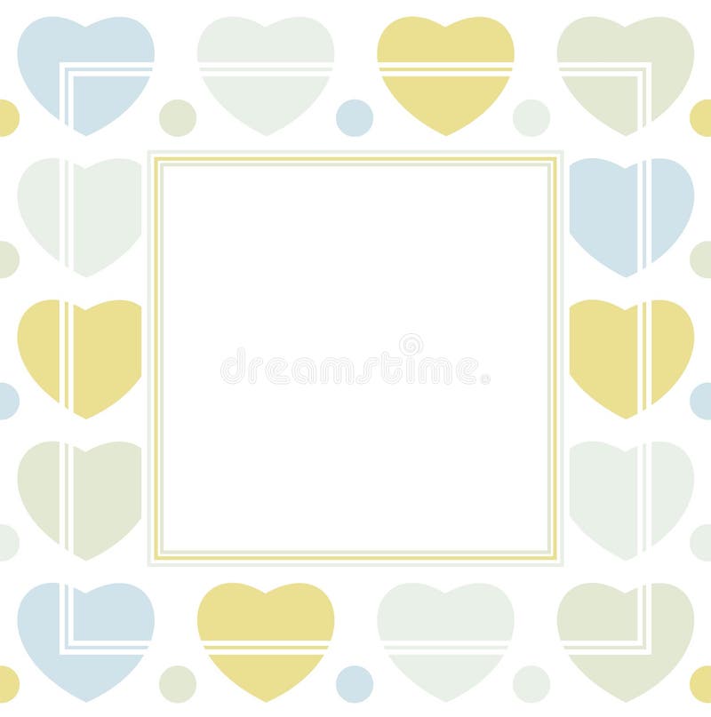 Light hearts border stock illustration. Illustration of border - 45729648