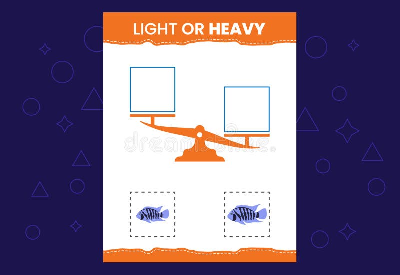 Light or Heavy Educational Worksheet with Scales. Heavier and Lighter ...