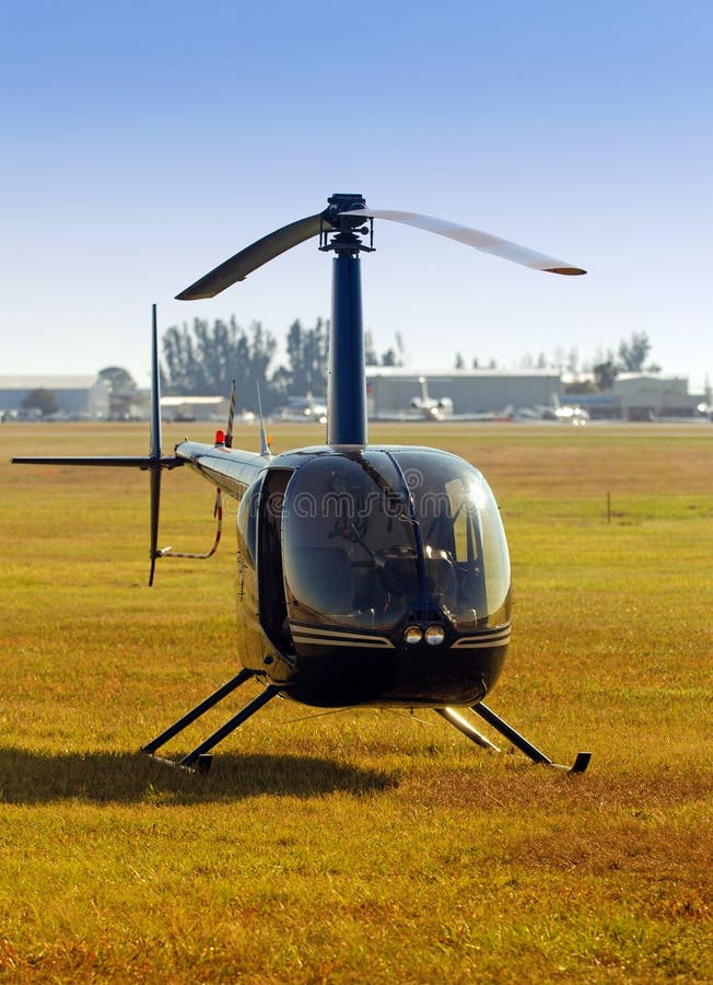 Red Light Helicopter in Flight Stock Photo - Image of cabin ...