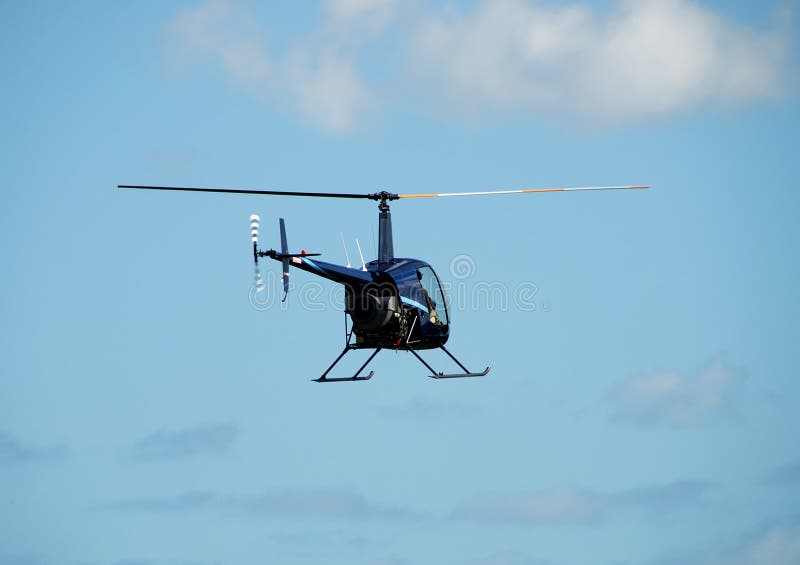 Red Light Helicopter in Flight Stock Photo - Image of cabin ...