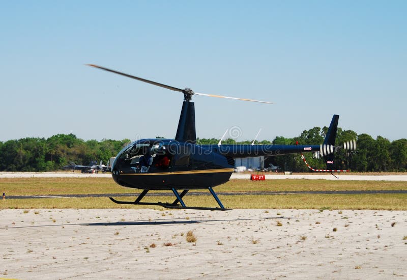 Red Light Helicopter in Flight Stock Photo - Image of cabin ...