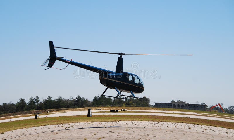 Red Light Helicopter in Flight Stock Photo - Image of cabin ...