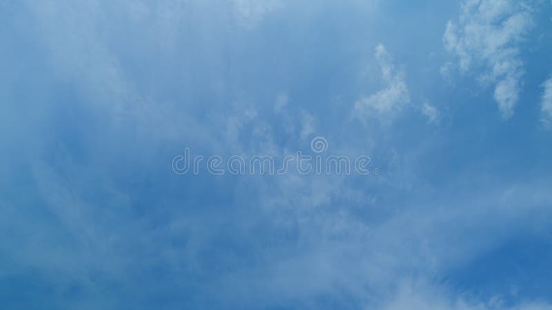 Light High Clouds Slide on Sky. Layer of Clouds in Blue Sky Moving ...