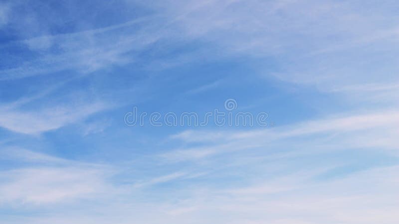 Light High Clouds Slide on Sky. Layer of Clouds in Blue Sky Moving ...