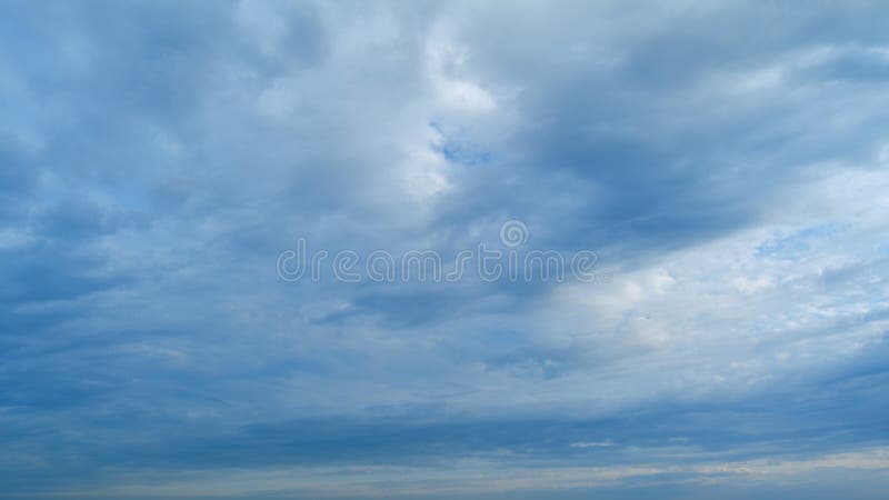 Light High Clouds Slide on Sky. Layer of Clouds in Blue Sky Moving Horizontal in Opposite ...