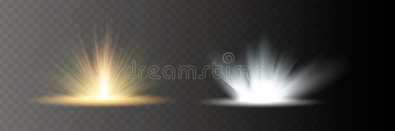 Light Highlight Yellow Special Effect with Rays of Light and Magic ...