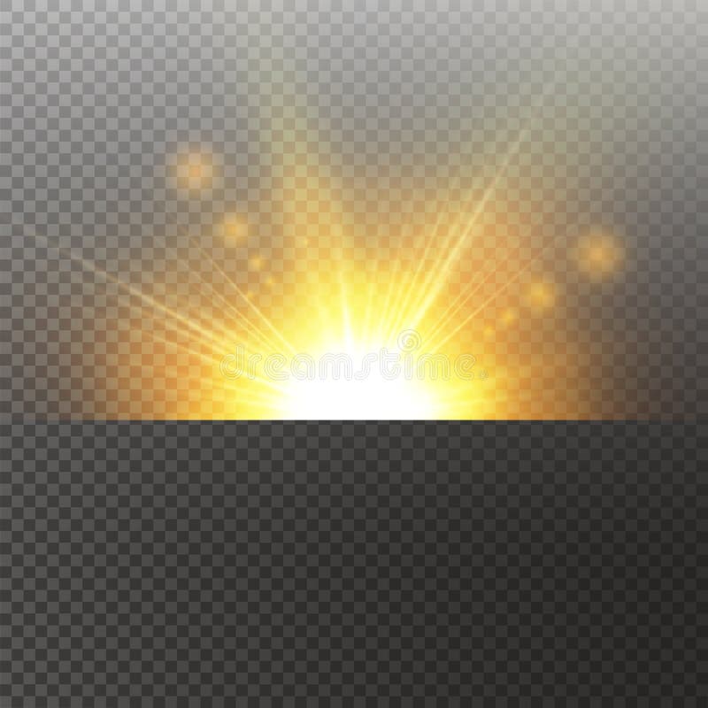 Light Highlight Yellow Special Effect with Rays of Light and Magic ...