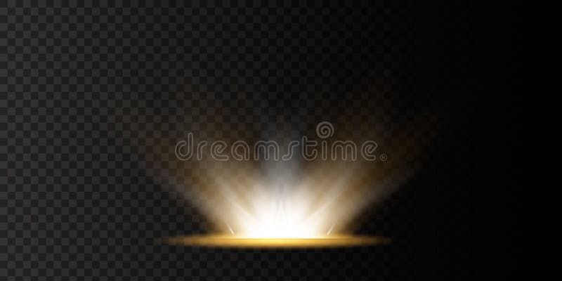 Light Highlight Yellow Special Effect with Rays of Light and Magic ...