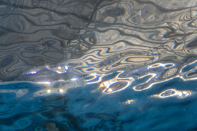 The Light Hits the Mirror on the Water Surface Stock Image - Image of ...