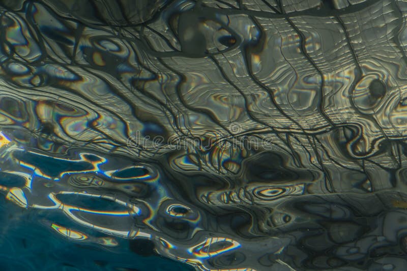 The Light Hits the Mirror on the Water Surface Stock Image - Image of ...