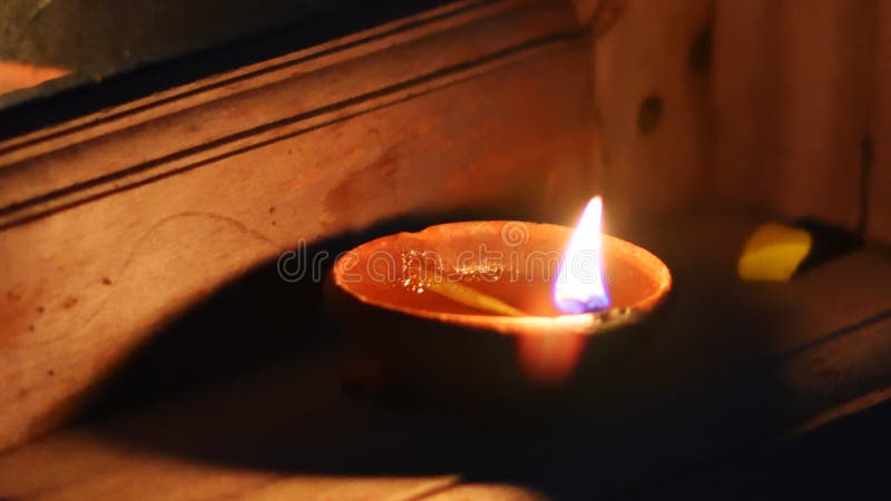 Diya, Lamp Lightning in House on Diwali Festival in India Stock Image ...