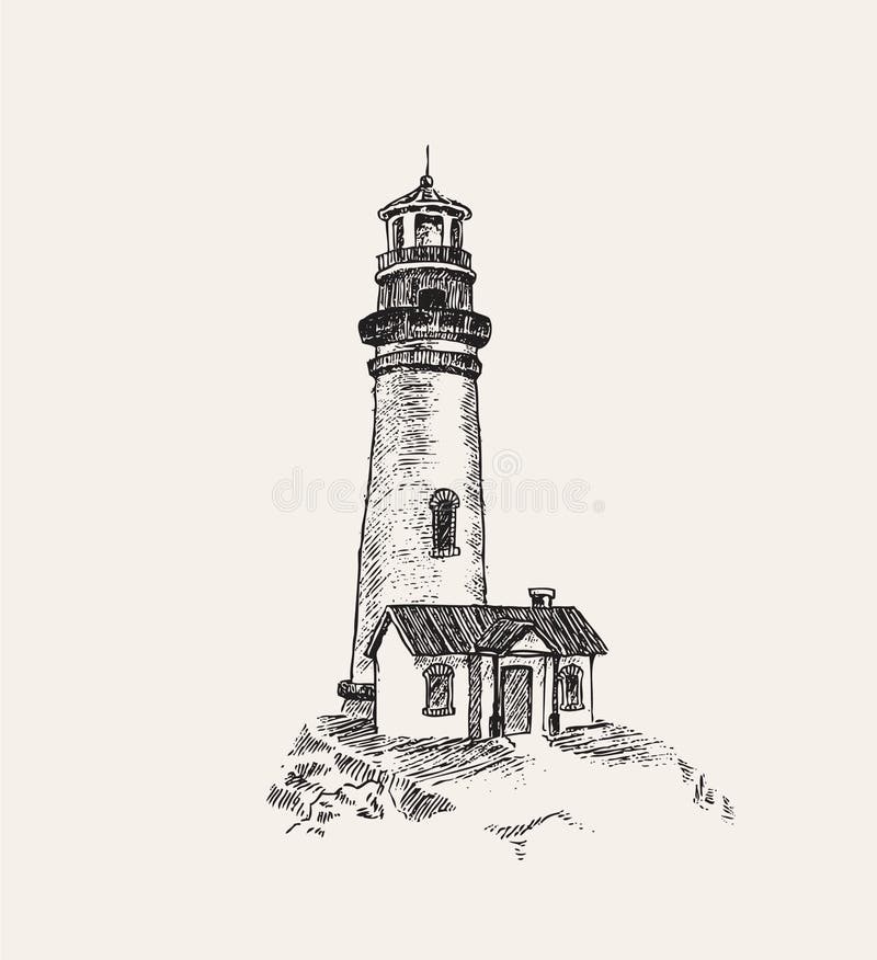 Light house doodle vector stock vector. Illustration of decoration ...