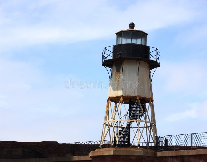 Light House on Fort Point Next To the Golden Gate Bridge Stock Image ...