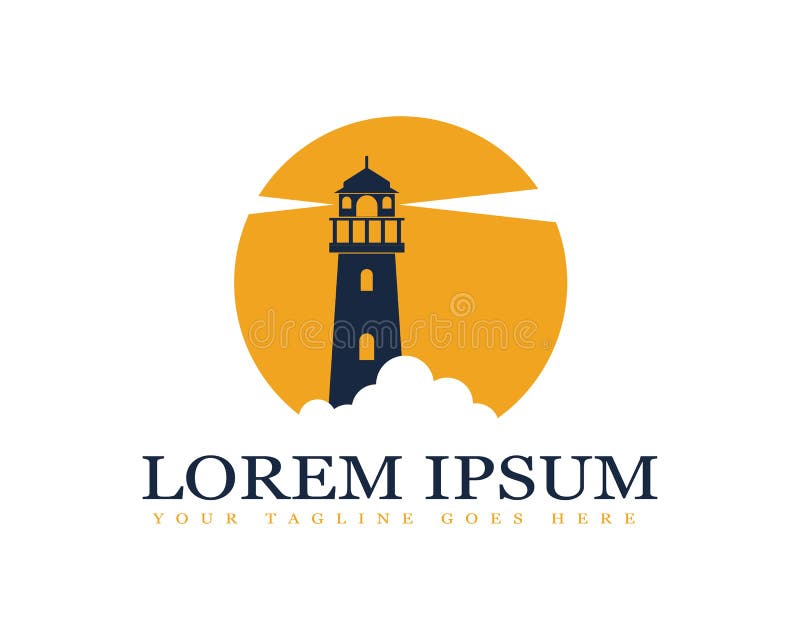 Tower Light House Travel Sailing Signal Navigation Symbol Stock ...