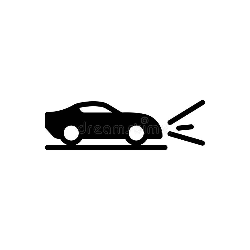 Black Solid Icon for Light, Vehicle and Flash Stock Illustration ...