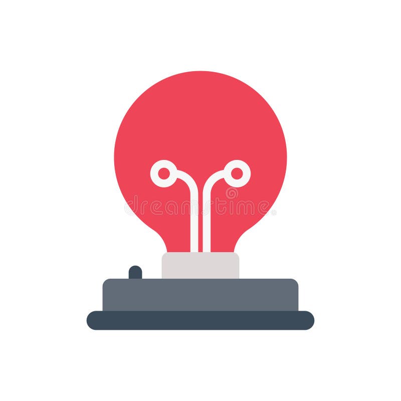 Light Vector Flat Color Icon Stock Vector - Illustration of pack ...