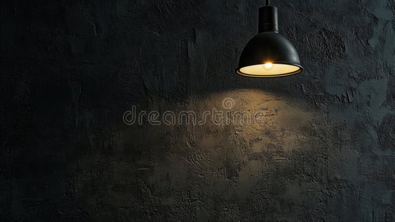 Light Illuminates Black Textured Wall, Creating Contrast and Adding ...