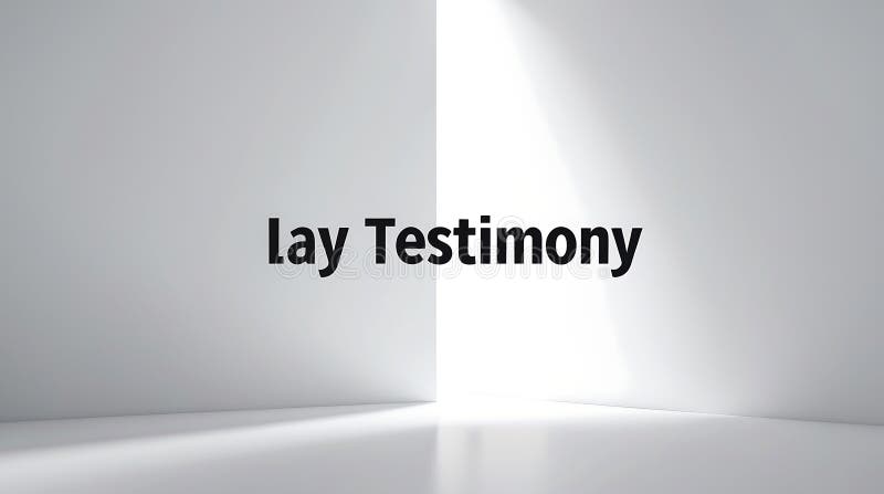 Light Illuminates the Words Lay Testimony in a Minimalistic Setting ...