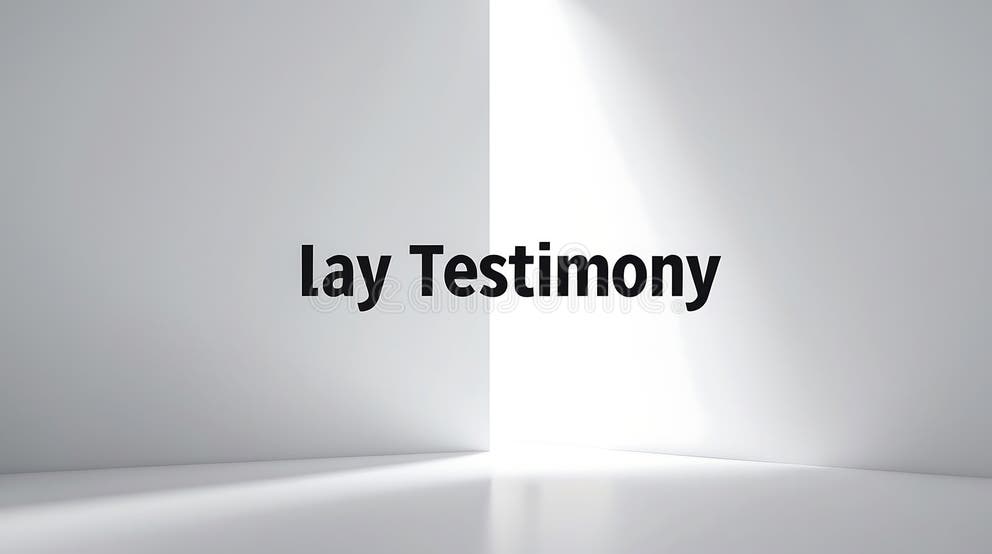 Light Illuminates the Words Lay Testimony in a Minimalistic Setting ...