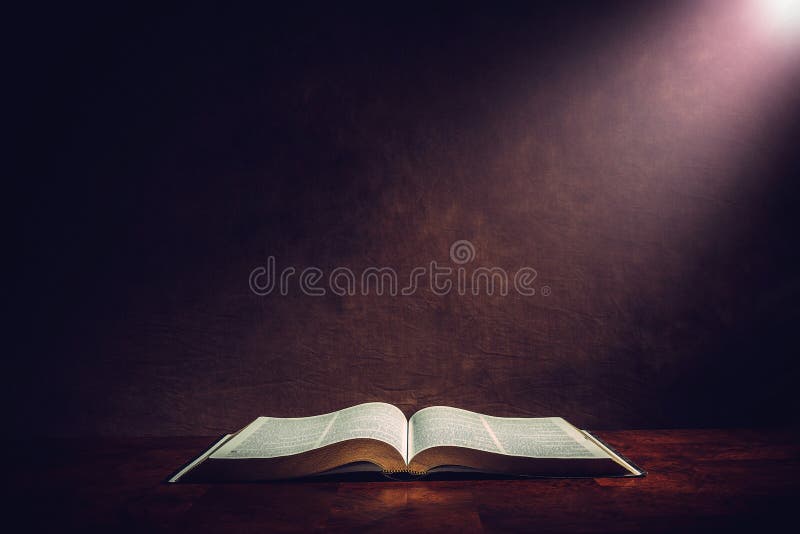 Light Illuminating the Bible Stock Image - Image of glory, concept ...
