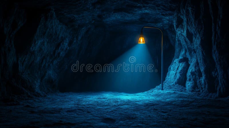 Light Illuminating Dark Cave Creating Hope Mystery Stock Photos - Free ...