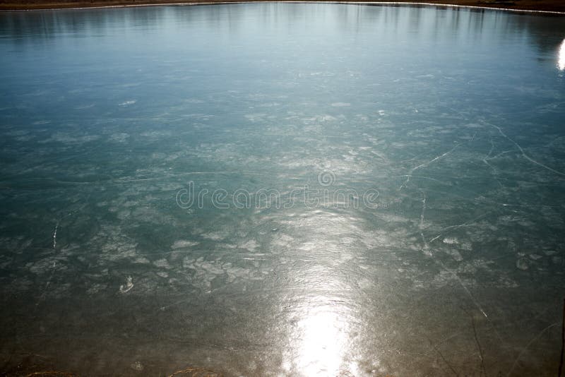 Light Illuminating the Surface of an Ice Sheet Stock Image - Image of ...