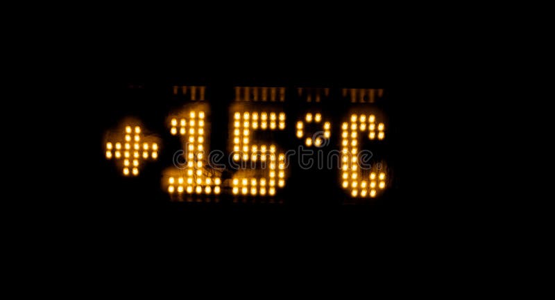 Light Indicator of the Ambient Temperature of the Street Stock Image ...