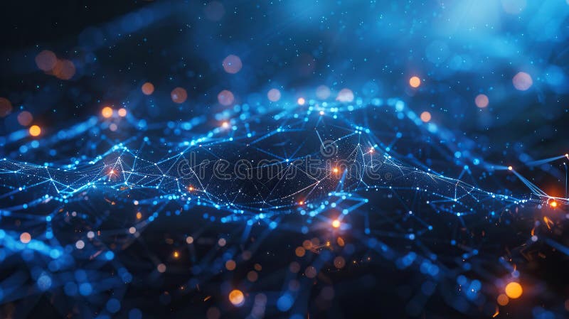 A Light Information Flow. Abstract Image of Data in the Form of Neon ...