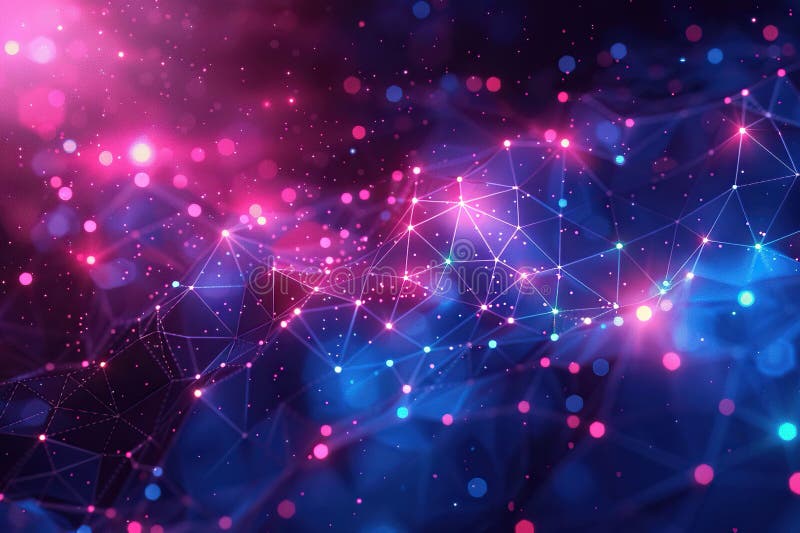 A Light Information Flow. Abstract Image of Data in the Form of Neon ...