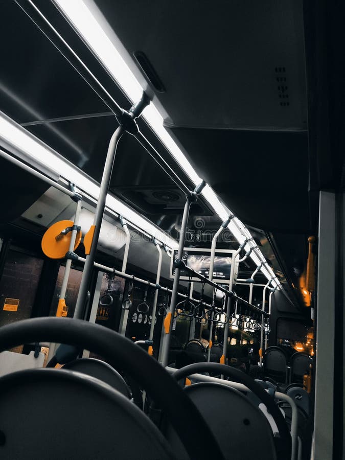 Light Inside the Bus on the Night Stock Photo - Image of screenshot ...