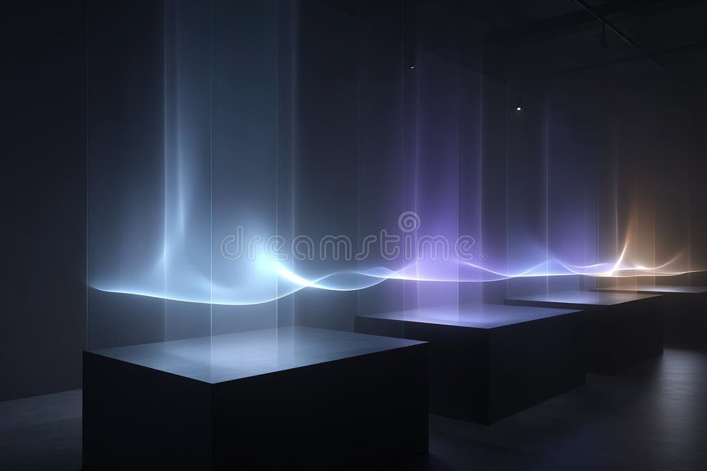 Light Installations Create an Immersive Atmosphere in an Art Gallery ...